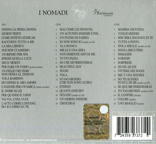 The Platinum Collection: Nomadi - I Nomadi - CD | IBS