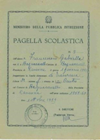 Pagella scolastica. Scuola Elementare, Bagnacavallo, 1959/60 e 1960/61 ...