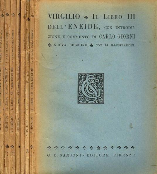 Il libro dell'Eneide vol.I, III, IV, V, VII, X, XI, XII - Publio ...