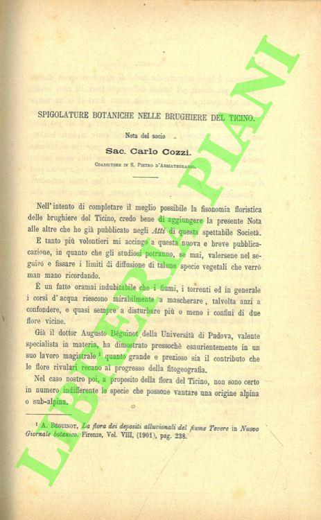 Spigolature botaniche nelle brughiere del Ticino - Carlo Cozzi - Libro ...