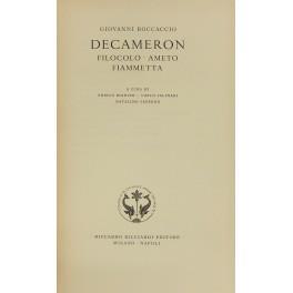 Decameron. Filocolo Ameto Fiammetta. A cura di Enrico Bianchi Carlo ...