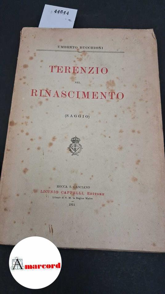 Terenzio nel Rinascimento - Libro Usato - Cappelli - | IBS