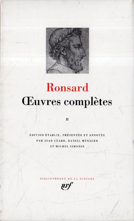Ronsard. Oeuvres Completes T. Tome 2 - Pierre de Ronsard - Libro Usato ...