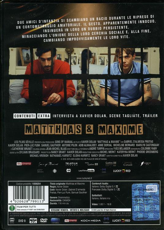 Matthias & Maxime (DVD) - DVD - Film di Xavier Dolan Drammatico | IBS