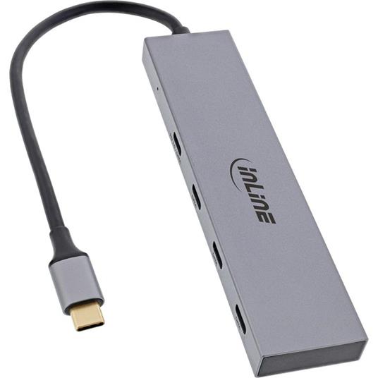 InLine USB 3.2 Gen.2 Hub (10Gb/s), 4 porte USB Type-C, OTG, custodia in ...