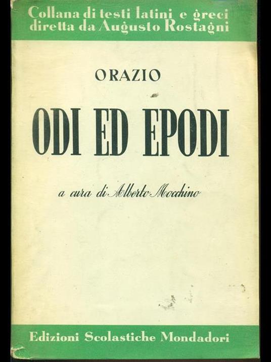 Odi ed epodi - Quinto Orazio Flacco - Libro Usato - Zanichelli - Poeti ...