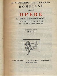 Dizionario letterario Bompiani Opere Personaggi Indici 9vv - Libro ...