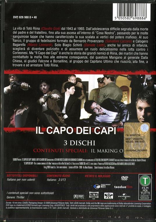 Il capo dei capi (3 DVD) - DVD - Film di Enzo Monteleone , Alexis Sweet ...