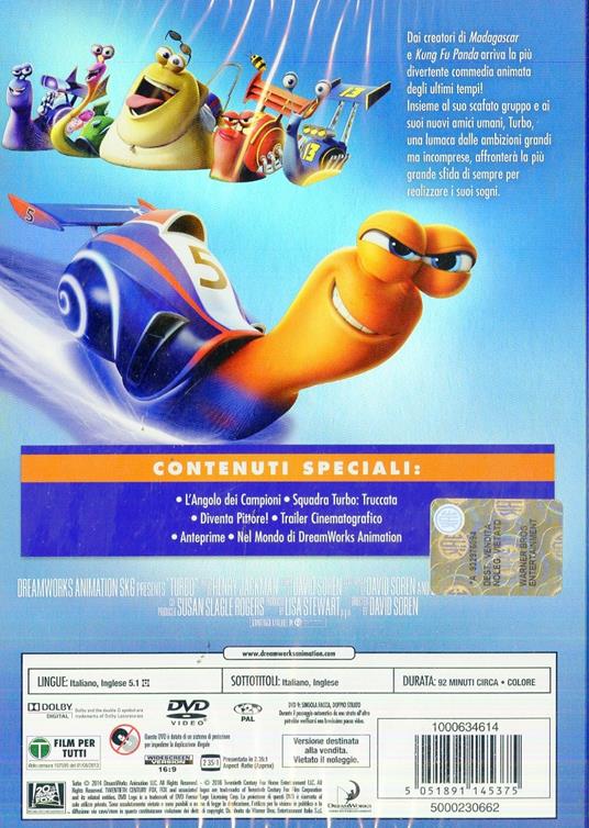 Manifesto Turbo Dreamworks Jacopo & Irene | Disney&Co