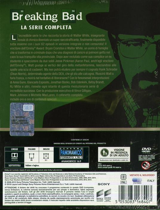 Breaking Bad Collection 1-6. Serie TV ita (21 DVD) - DVD - Film di ...