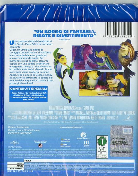 Shark Tale (Blu-ray) - Blu-ray - Film di Bibo Bergeron , Vicky Jenson ...
