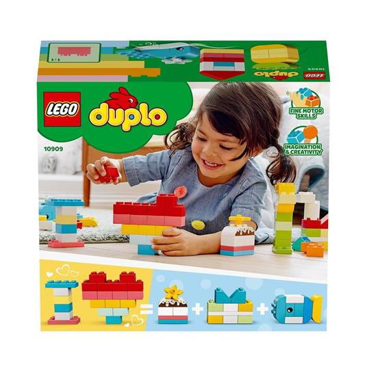 LEGO DUPLO 10909 Classic Scatola Cuore, Primi Mattoncini Colorati da Costruzione, Giochi ...