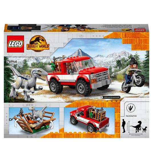LEGO Jurassic World 76946 La Cattura dei Velociraptor Blue e Beta Giochi per Bambini di 6 Anni con Dinosauri Giocattolo