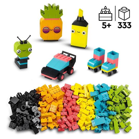 LEGO Classic 11027 Divertimento Creativo - Neon, Costruzioni in Mattoncini con Macchina ...