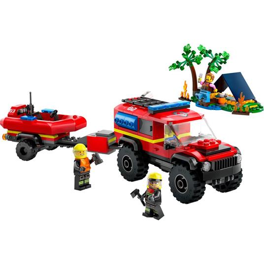LEGO City 60412 Fuoristrada Antincendio e Gommone di Salvataggio ...