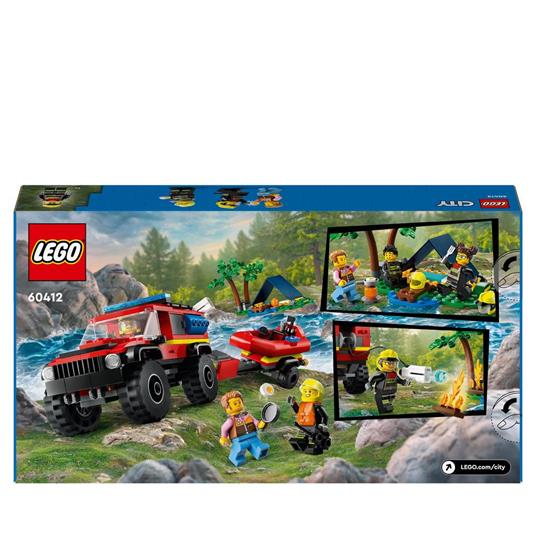 LEGO City 60412 Fuoristrada Antincendio e Gommone di Salvataggio ...