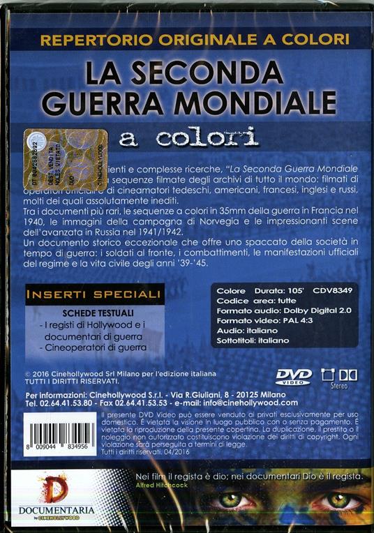 La seconda guerra mondiale a colori (DVD) - DVD - Film di Michael Kloft ...