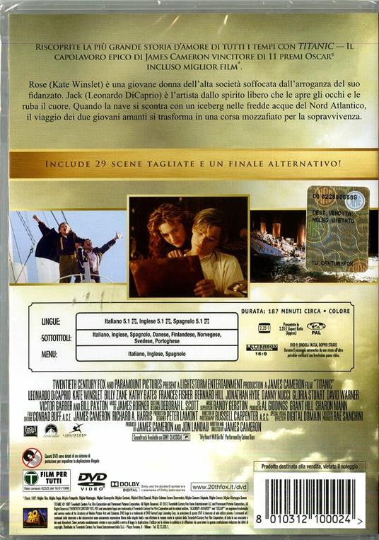 Titanic (2 DVD) - DVD - Film di James Cameron Drammatico | IBS