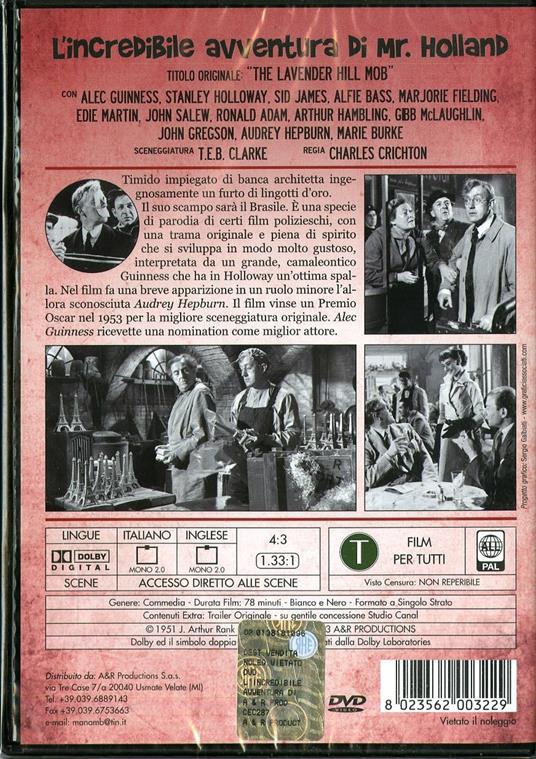 L' incredibile avventura di Mr. Holland - DVD - Film di Charles Crichton Commedia | IBS