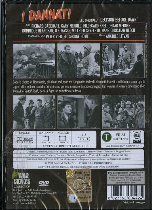 I dannati - DVD - Film di Anatole Litvak Giallo | IBS