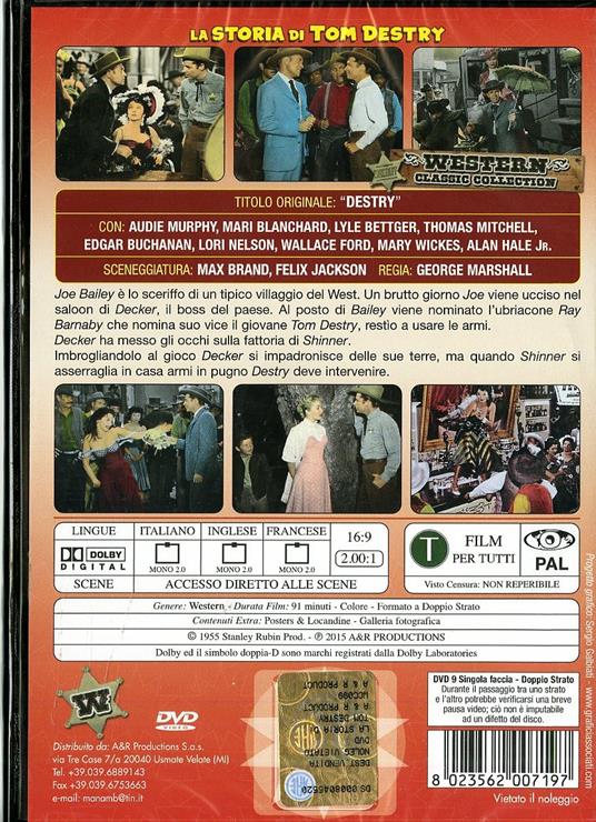 La storia di Tom Destry - DVD - Film di George Marshall Avventura | IBS
