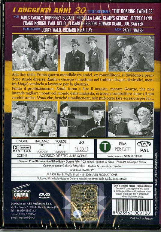 I ruggenti anni 20 - DVD - Film di Raoul Walsh , Anatole Litvak Giallo ...