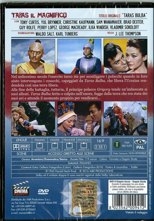 Taras il magnifico - DVD - Film di Jack Lee Thompson Avventura | IBS
