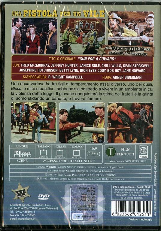 Una pistola per un vile (DVD) - DVD - Film di Abner Biberman Avventura ...