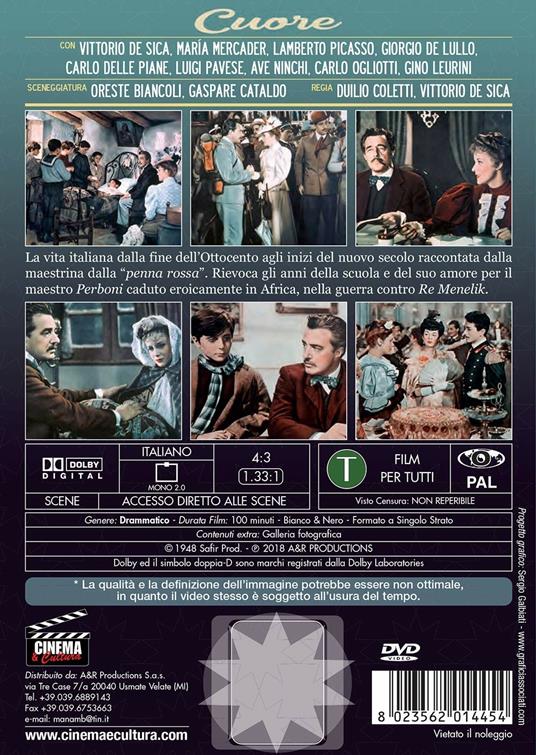 Cuore (DVD) - DVD - Film di Duilio Coletti , Vittorio De Sica ...