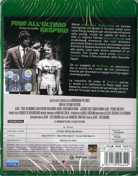 Fino all'ultimo respiro (Blu-ray) - Blu-ray - Film di Jean-Luc Godard Drammatico | IBS