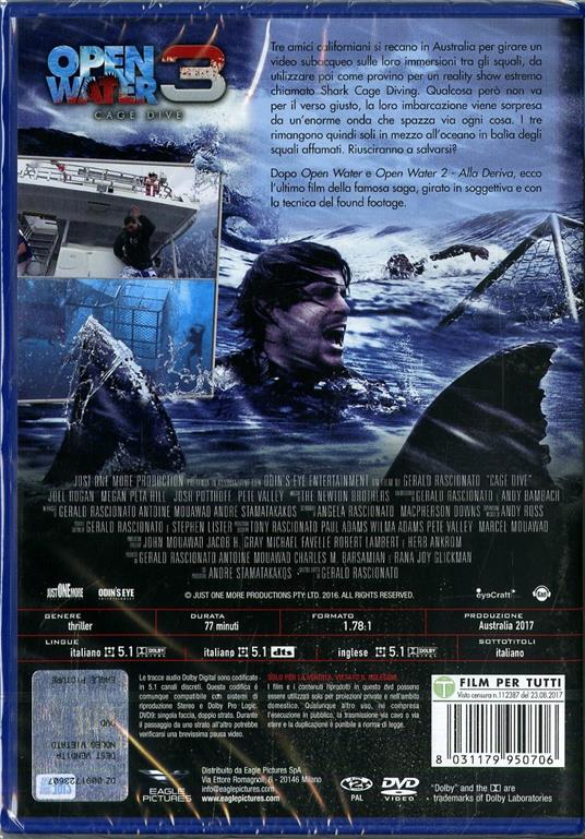 Open Water 3. Cage Dive (DVD) - DVD - Film di Gerald Rascionato Giallo ...