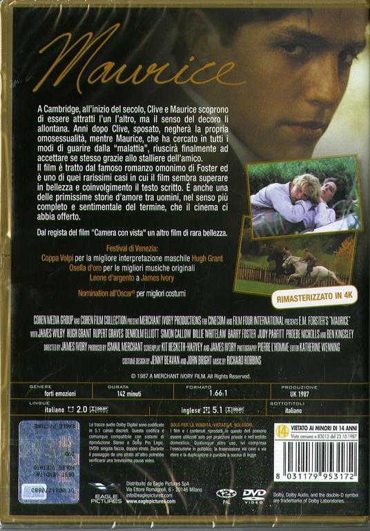 Maurice (DVD) - DVD - Film di James Ivory Drammatico | IBS