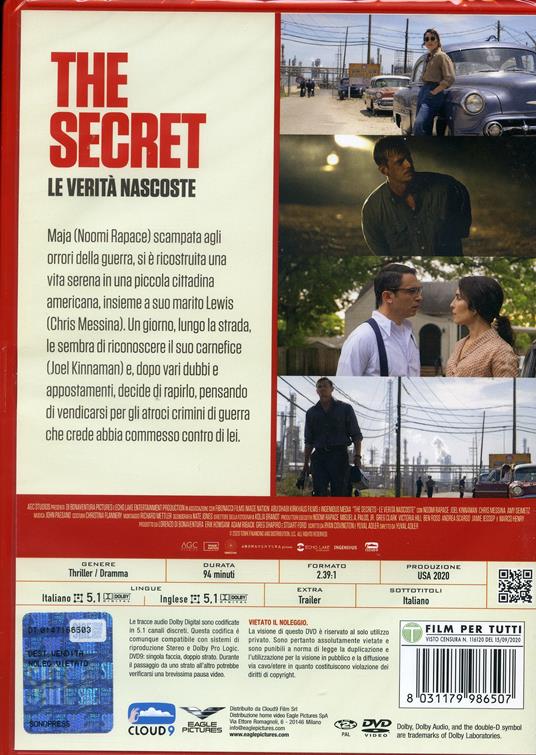 The Secret. Le verità nascoste (DVD) - DVD - Film di Yuval Adler Giallo ...