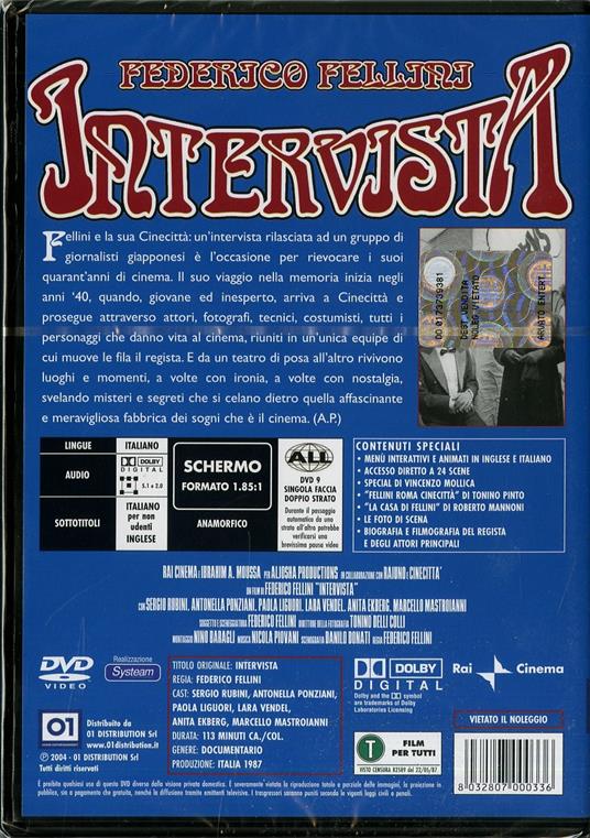 L' intervista - DVD - Film di Federico Fellini Commedia | IBS