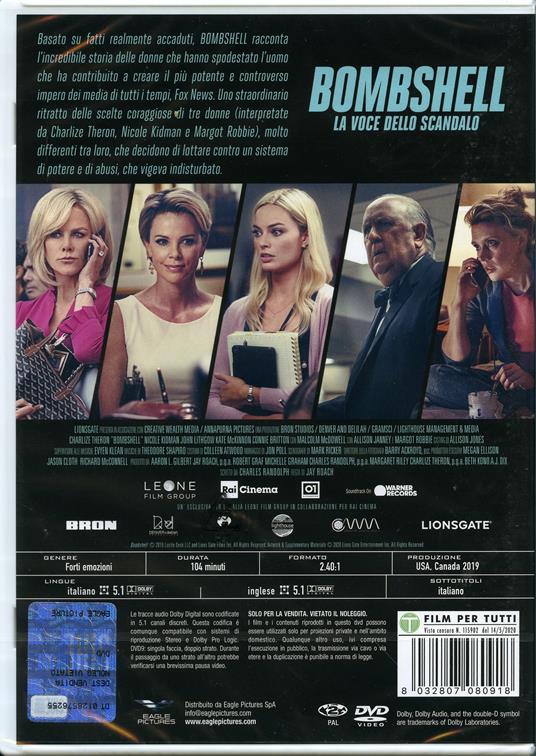 Bombshell. La voce dello scandalo (DVD) - DVD - Film di Jay Roach ...