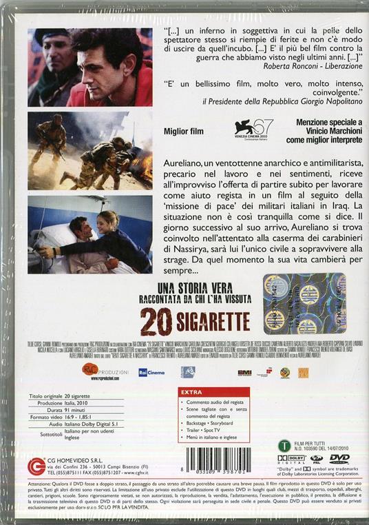 20 sigarette - DVD - Film di Aureliano Amadei Drammatico | IBS