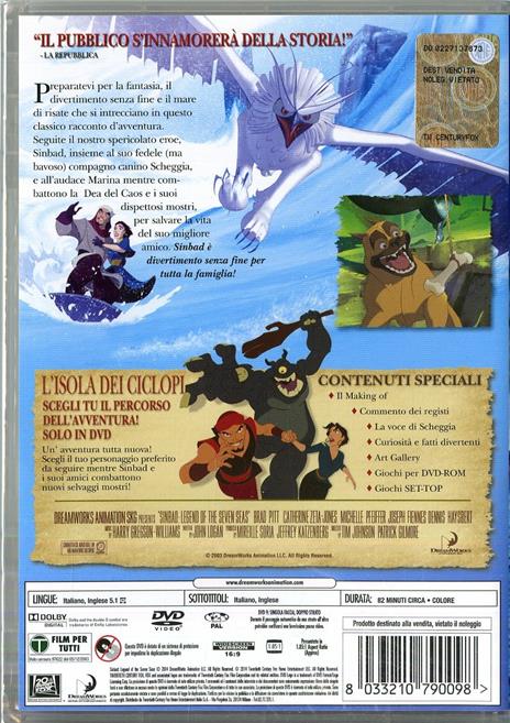 Sinbad. La leggenda dei sette mari - DVD - Film di Patrick Gilmore ...