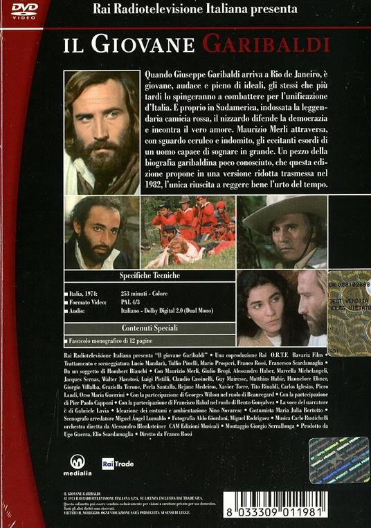 Il giovane Garibaldi (3 DVD) - DVD - Film di Franco Rossi Drammatico | IBS