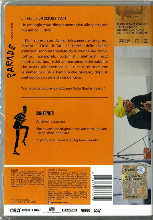 Parade. Il circo di Tati - DVD - Film di Jacques Tati Commedia | IBS
