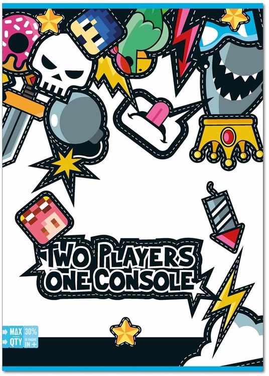 Quaderno A4 Maxi 96/100 Two Players One Console. 1 Rigo - 20,5 x 29,5 ...