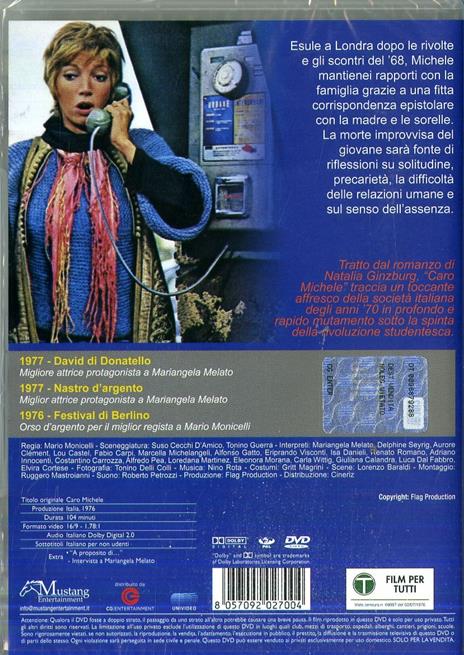 Caro Michele (DVD) - DVD - Film di Mario Monicelli Drammatico | IBS