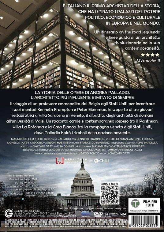 Palladio (DVD) - DVD - Film di Giacomo Gatti Documentario | IBS