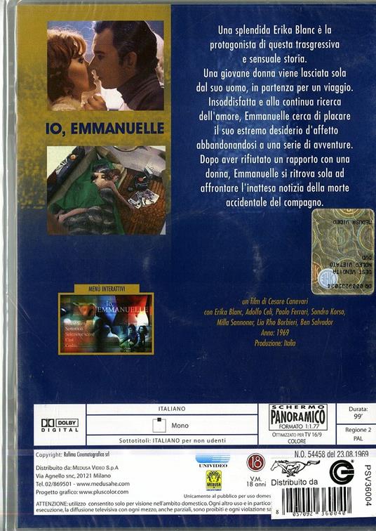 Io, Emmanuelle - DVD - Film di Cesare Canevari Drammatico | IBS