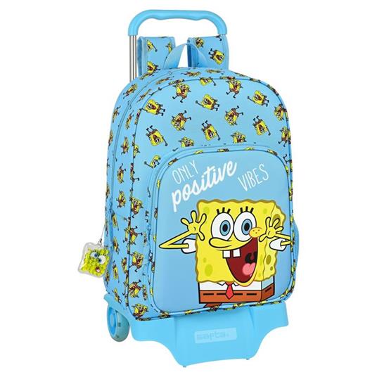 Trolley per la Scuola Spongebob Positive Vibes Giallo Azzurro Chiaro ...