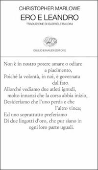 Ero e Leandro - Christopher Marlowe - Libro - Einaudi - Collezione di poesia | IBS