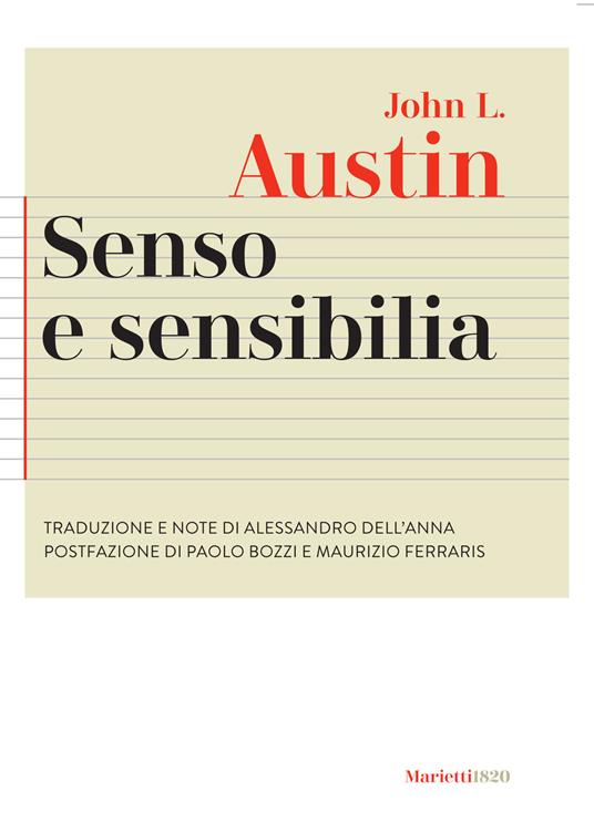 Senso e sensibilia - John Langshaw Austin - Libro - Marietti 1820 ...
