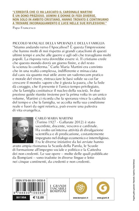 Piccolo manuale della speranza - Carlo Maria Martini - Libro - Bompiani ...