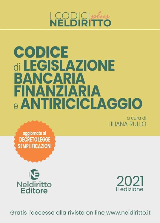 Codice bancario - Libro - Neldiritto Editore - Codici plus | IBS