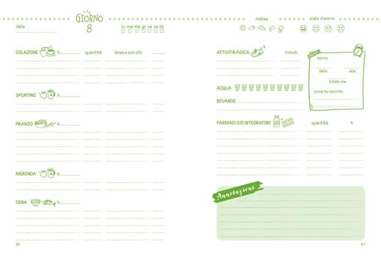 Il mio diario alimentare. 10 minuti al giorno per tornare in forma e ...