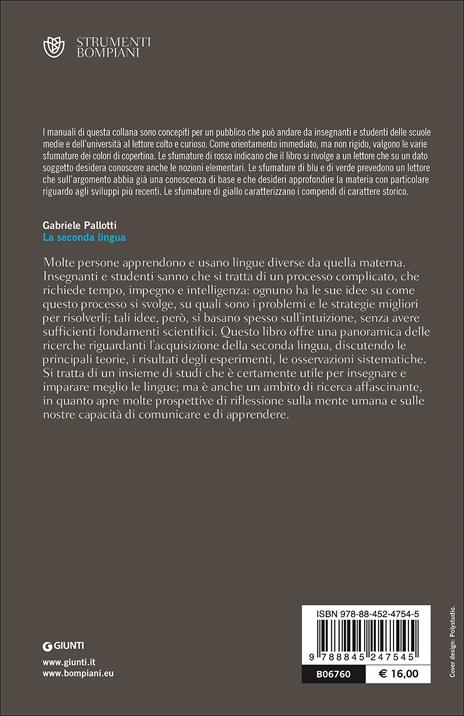 La seconda lingua - Gabriele Pallotti - Libro - Bompiani - Strumenti ...